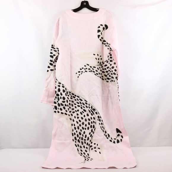 Yukio | Kaftans | Yukio Linen V Neck Cheetah Animal Print Printed ...